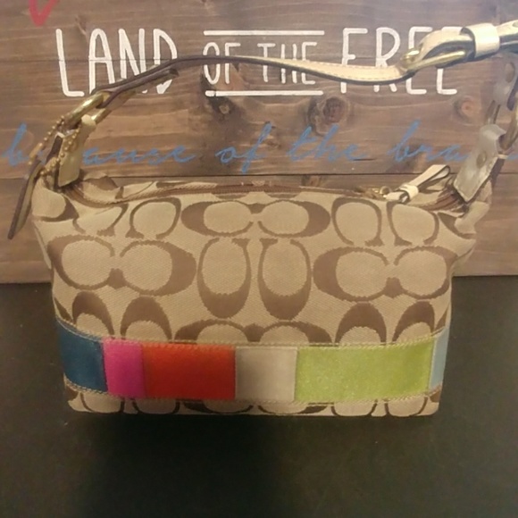 Coach | Bags | Coach Signature Multicolor Stripe Bag | Poshmark